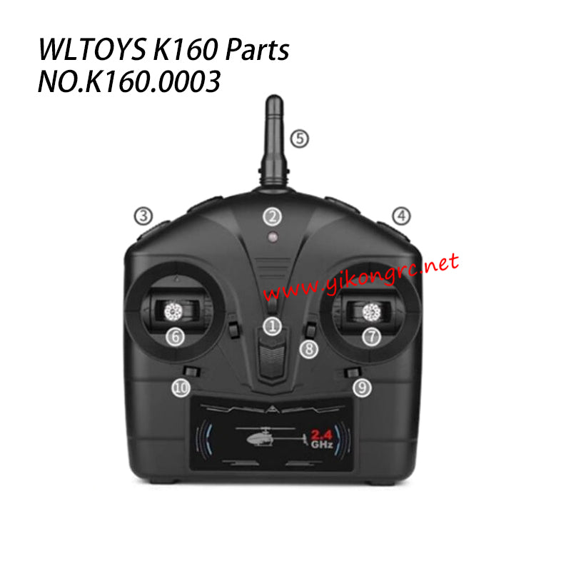 WLTOYS XK K160 EC-145 Parts 4CH Remote Control K160.0003 – yikongrc